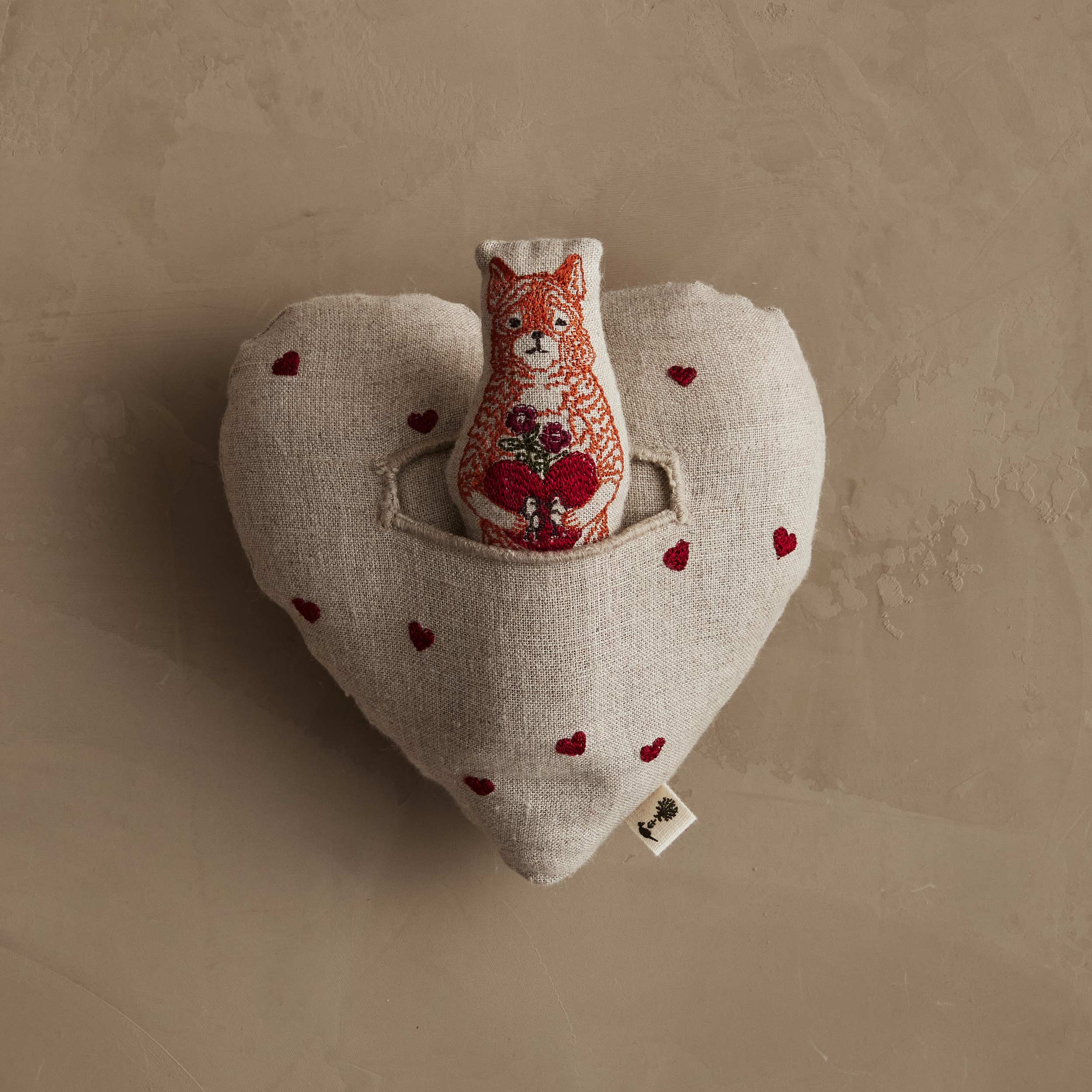 Fox Heart Pocket Valentine | Coral & Tusk