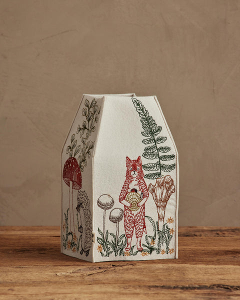 Mushrooms and Ferns Tissue Box Cover | Coral & Tusk