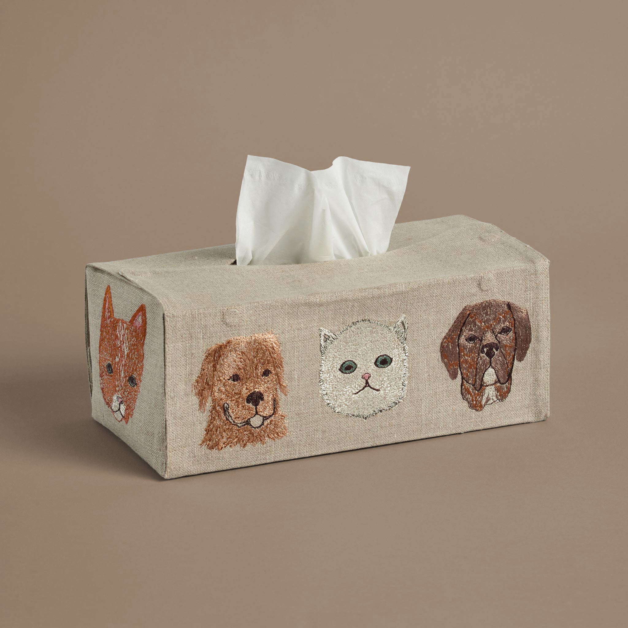 Cats and Dogs Tissue Box Cover | Coral & Tusk